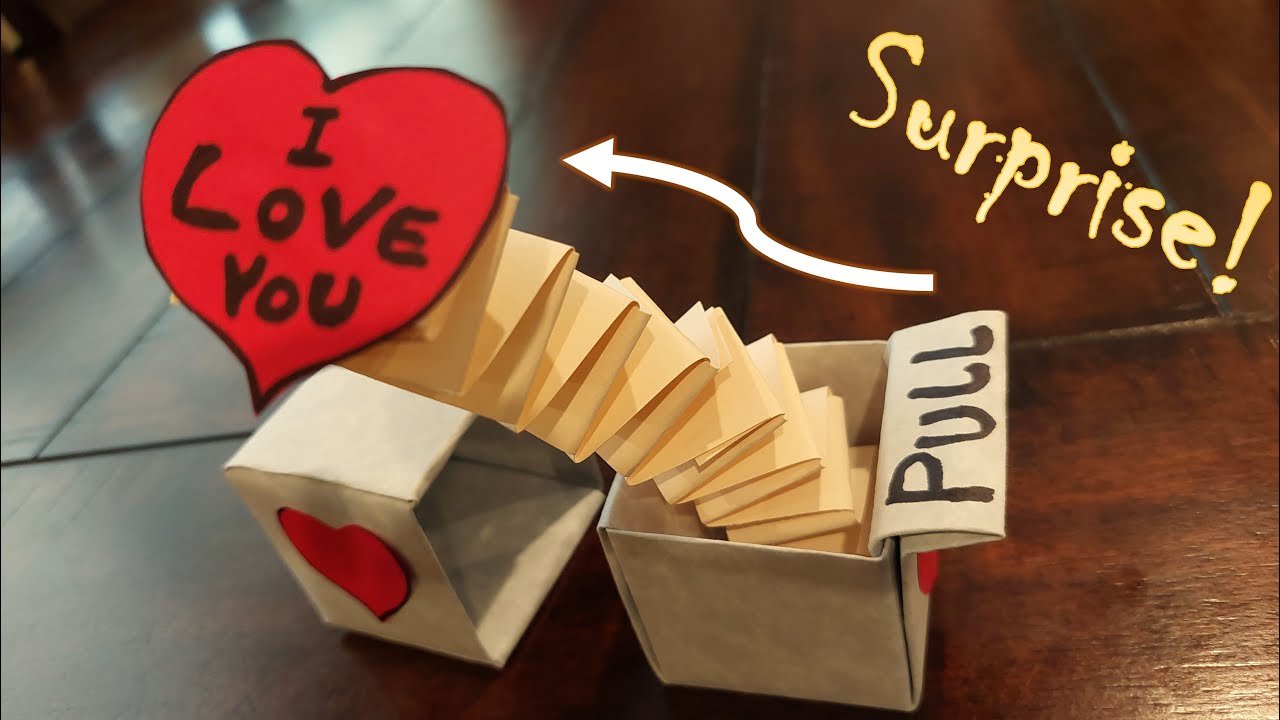 🎁Origami SURPRISE BOX Tutorial! Paper POP OUT BOX~📦 - YouTube