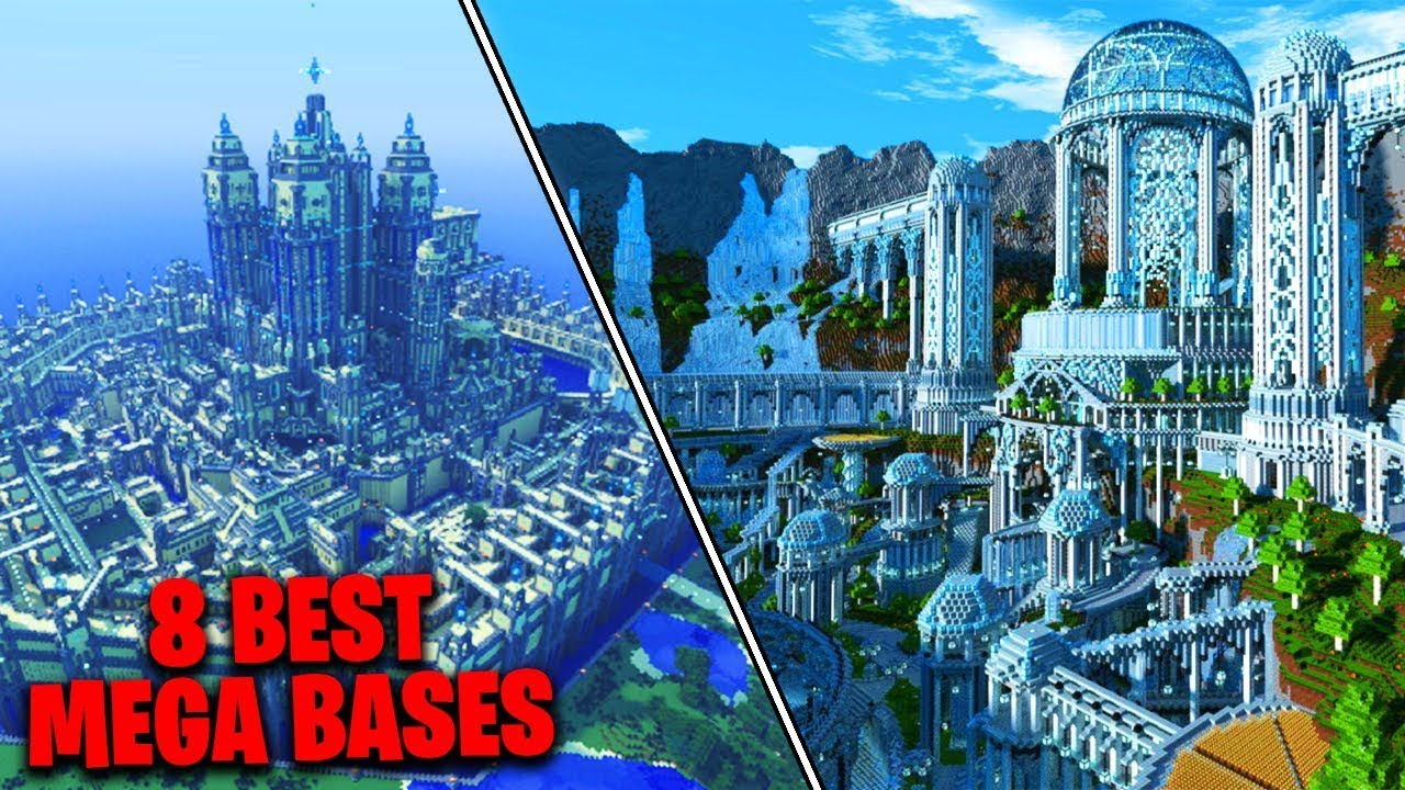 8 BEST Minecraft MEGA BASES Ever Built! BEST BUILDS - YouTube