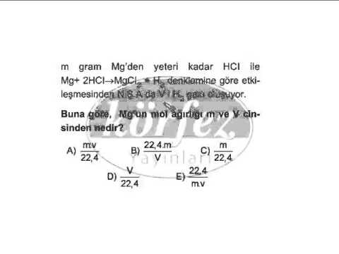 YGS-LYS Kimyasal Hesaplamalar 4 Bolum  -  DersUP.com