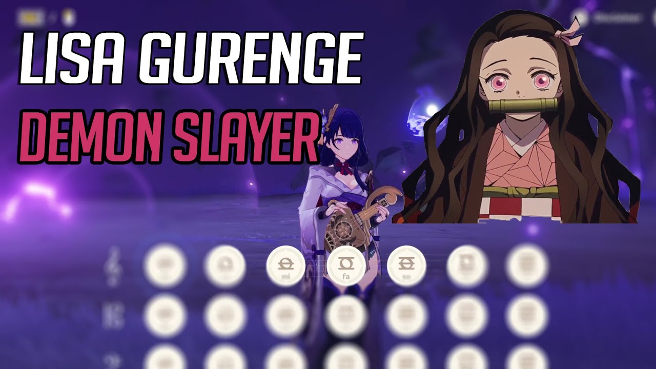 Gurenge Lisa Cover Using Floral Zither With Notes Genshin Impact ...