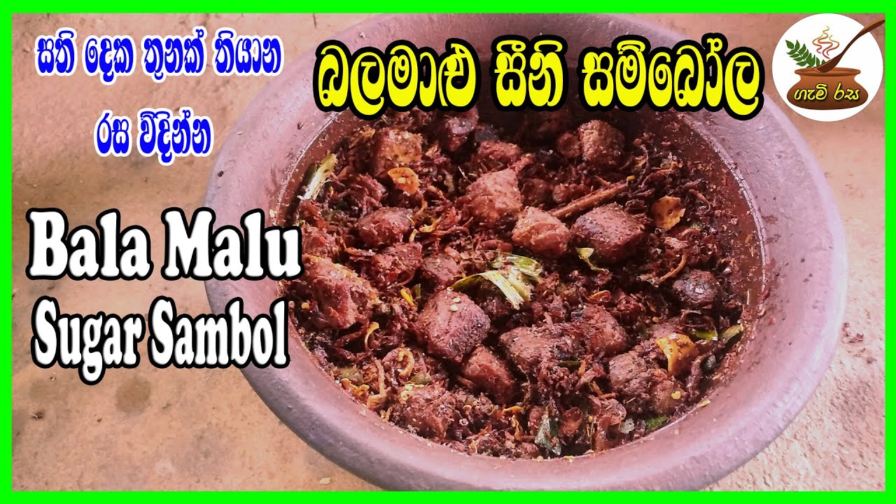බලමාළු සිනි සම්බෝල කියල වැඩක් නෑ රසනම් ඉතිං Balamalu Sini Sambol is ...