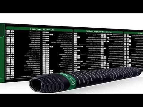EXCO Excel Shortcuts Mouse Pad Large Extended Office Computer Desk Mat ...