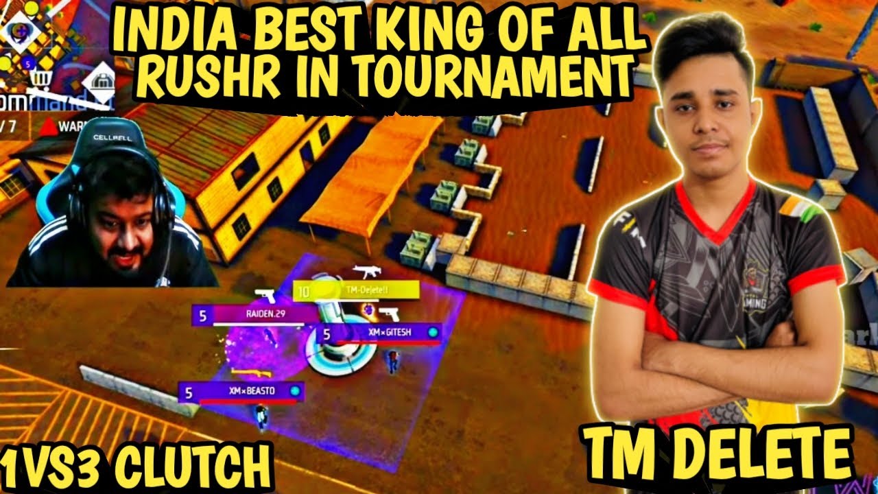 TM DELETE RUSH GAMEPLAY IN TOURNAMENT || TM DELETE 1VS3 CLUTCH || TM ...