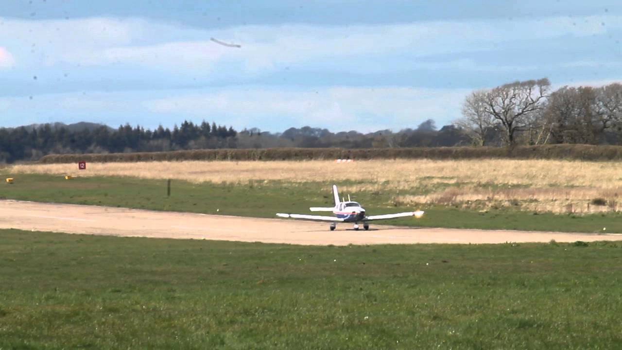 TB10 landing at Bembridge Airport - YouTube