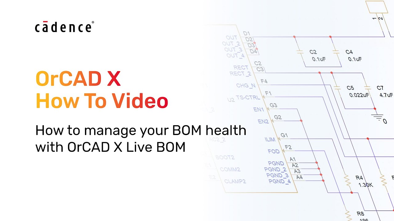 How to manage your BOM health with OrCAD X Live BOM - YouTube