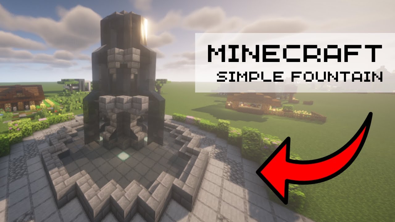Minecraft: Simple Fountain Build (Tutorial) - YouTube