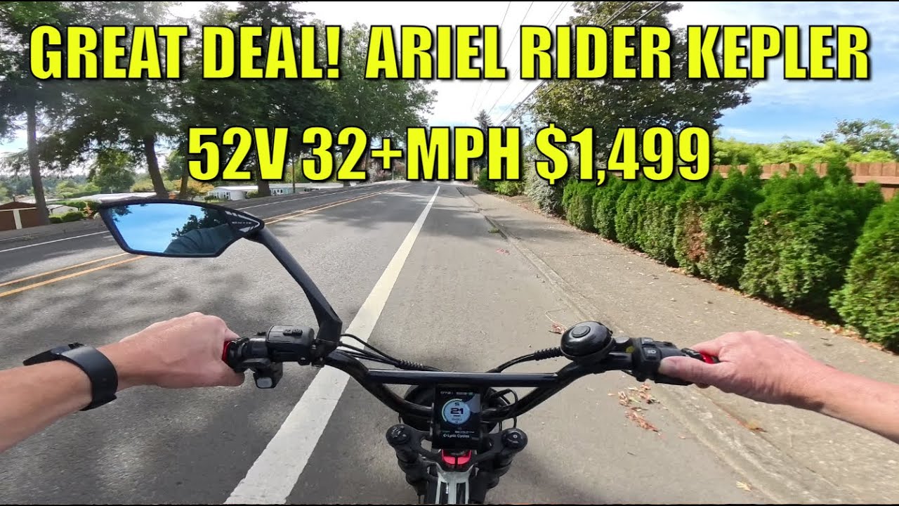 GREAT DEAL! Ariel Rider Kepler 52V 32+MPH $1,499 #arielrider #ebike # ...