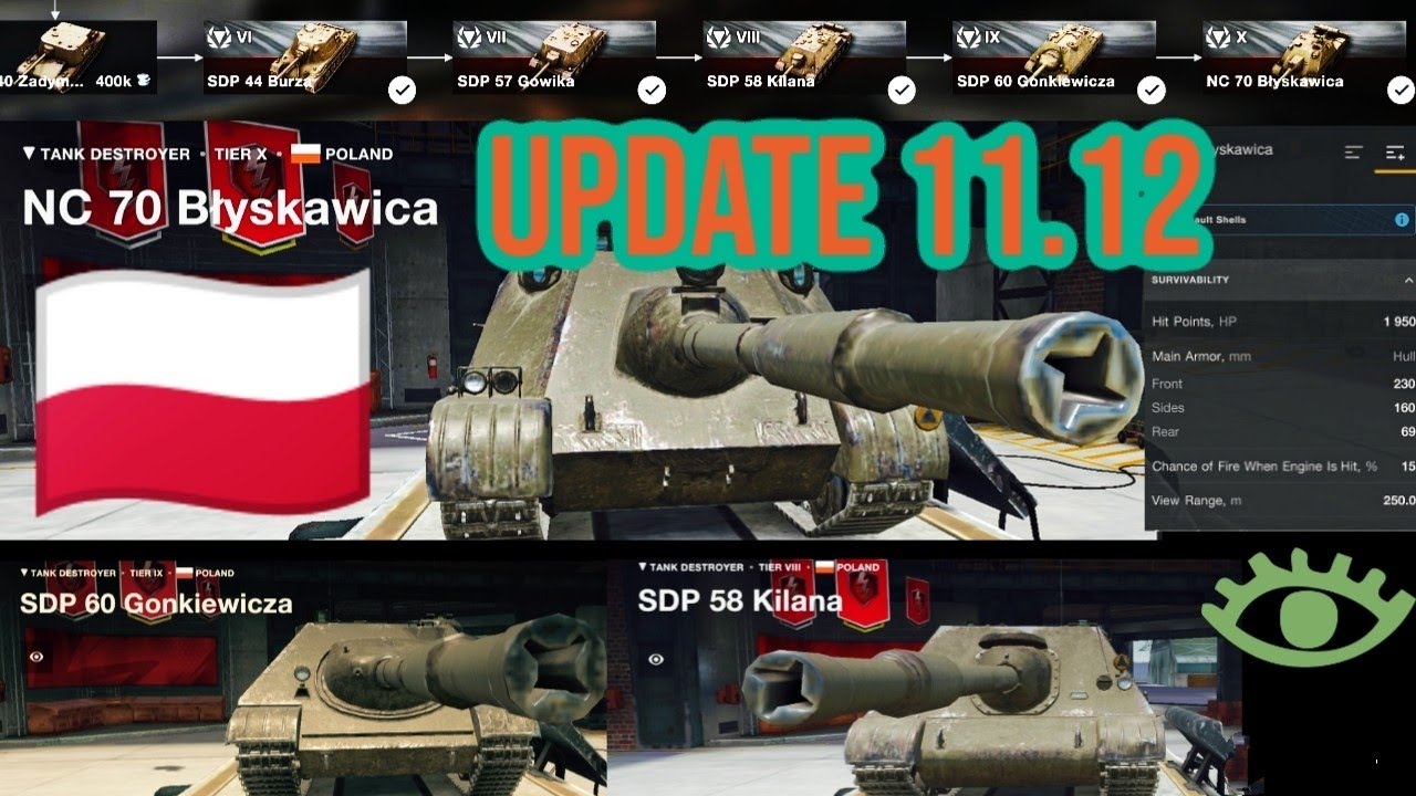 Update 11.12 New POLISH 🇵🇱Tech Tree FULL PREVIEW WoT Blitz - YouTube
