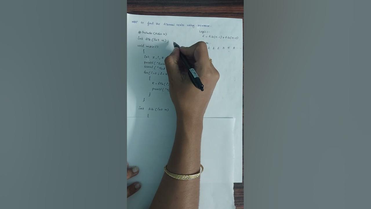 Fibanocci series using recursion Module 4 - YouTube