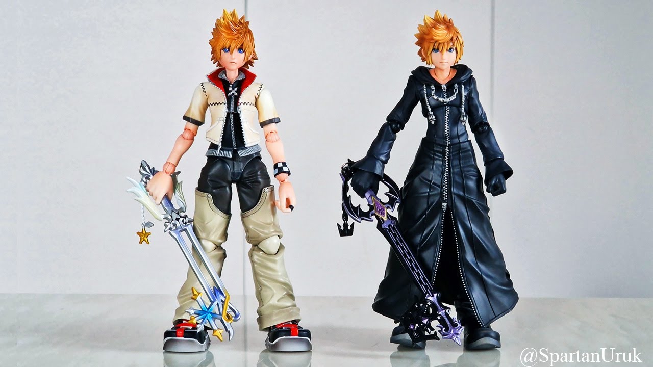 Kingdom Hearts 2 Roxas Figure Comparison Review Play Arts Kai - YouTube