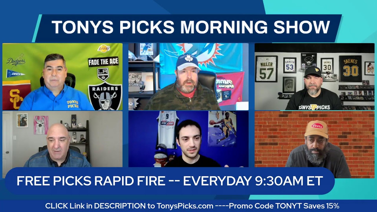 Tonys Picks Morning Show - Free Sports Picks, Predictions for Today's ...