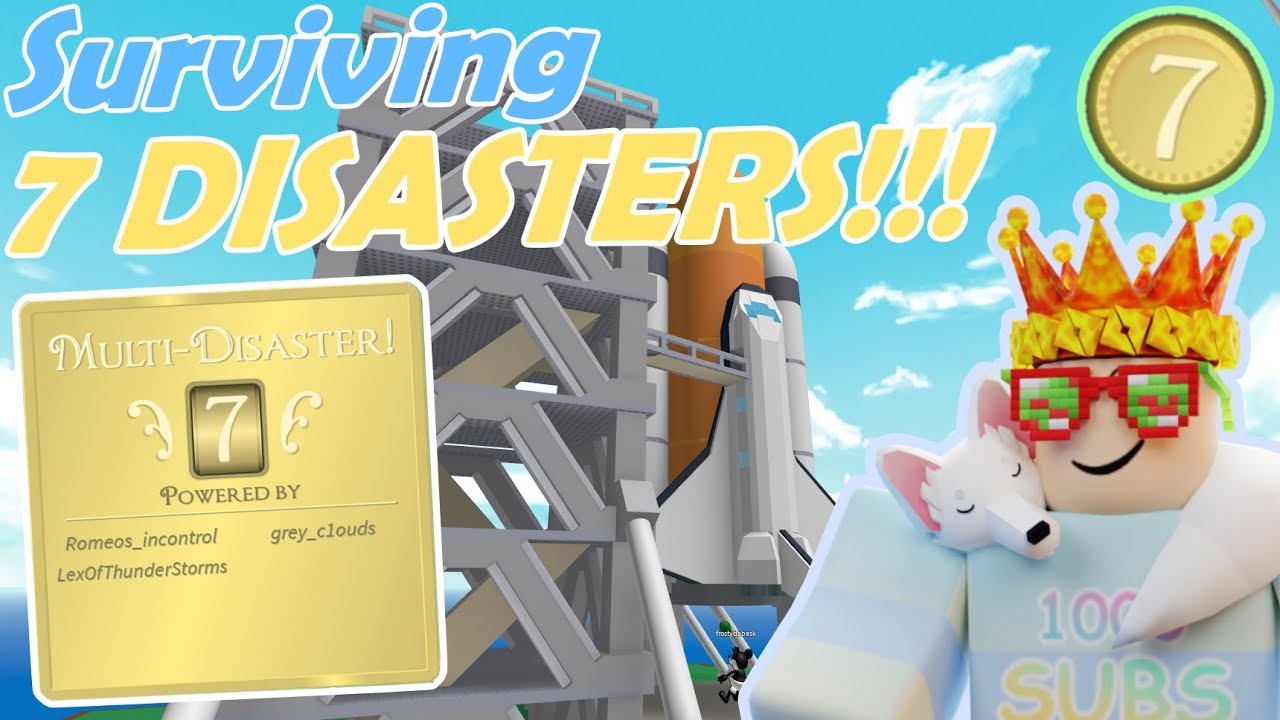 I Survived 7 Disasters in Natural Disaster Survival... TWICE! - YouTube