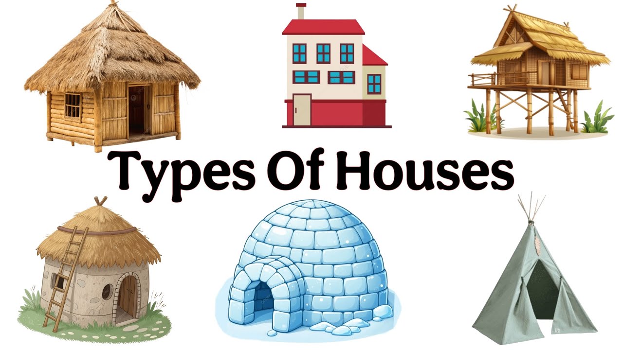 Different Types of Houses Explained for Kids | #kutchahouse #pucca ...