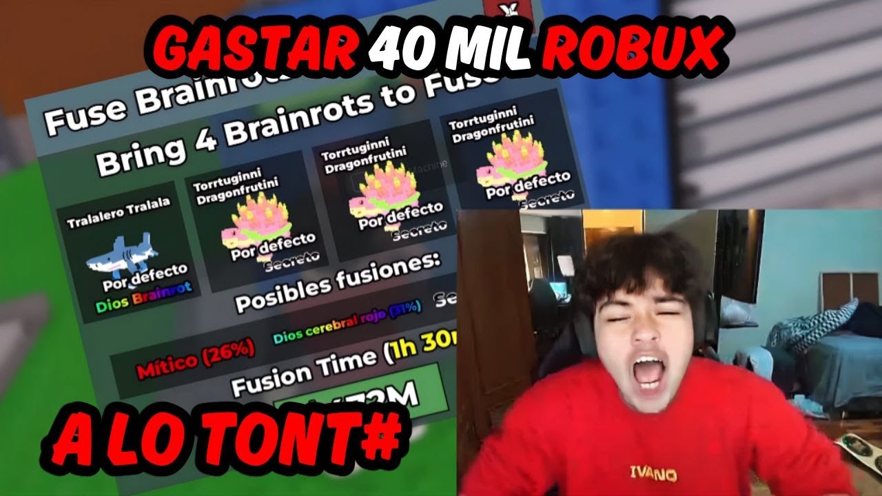SACHA GASTA 40K ROBUX EN ESTE JUEGO DE ROBAR BRAINROTS 🗣️🤑 - YouTube