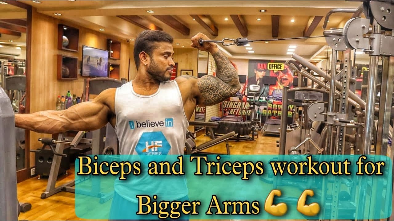Biceps and Triceps workout for Bigger arms💪💪.... #fitness #journey # ...