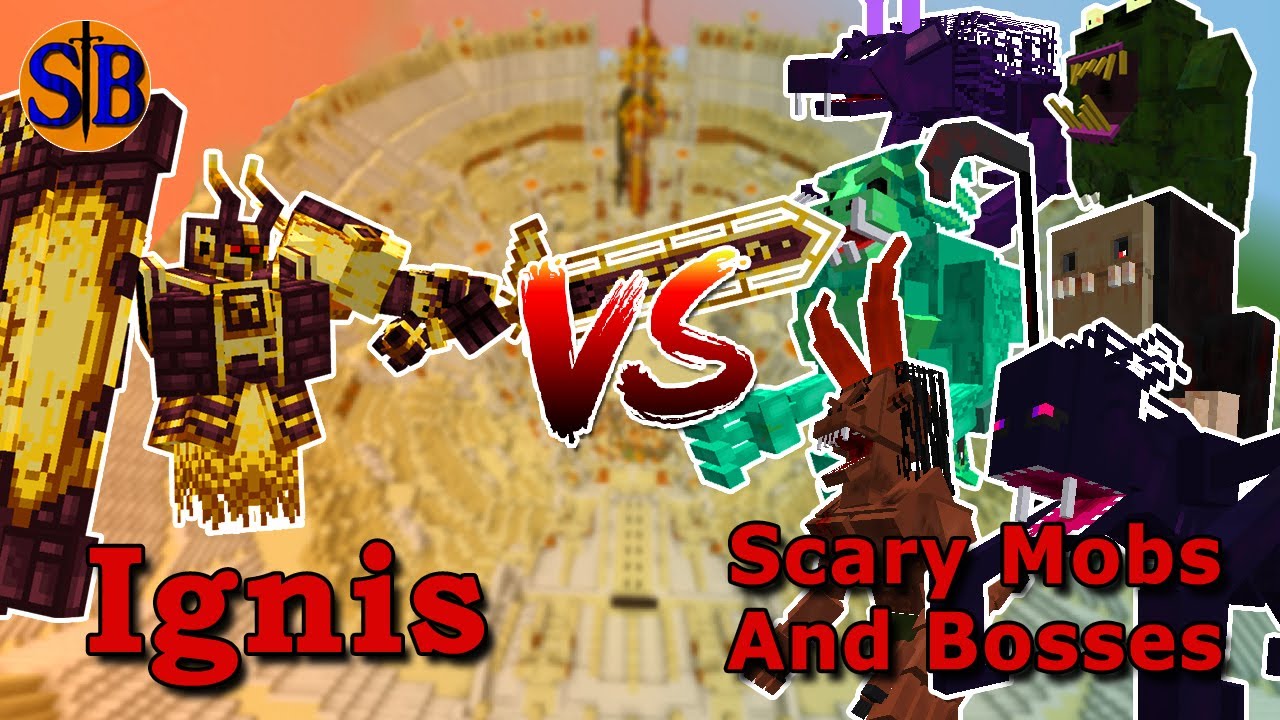 Ignis vs Scary Bosses and Mobs | Minecraft Mob Battle - YouTube