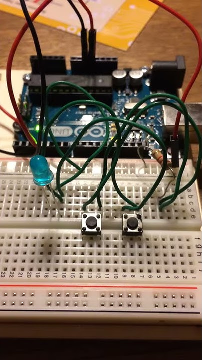 Devin's arduino project #3 duo pushbuttons parallel with led - YouTube