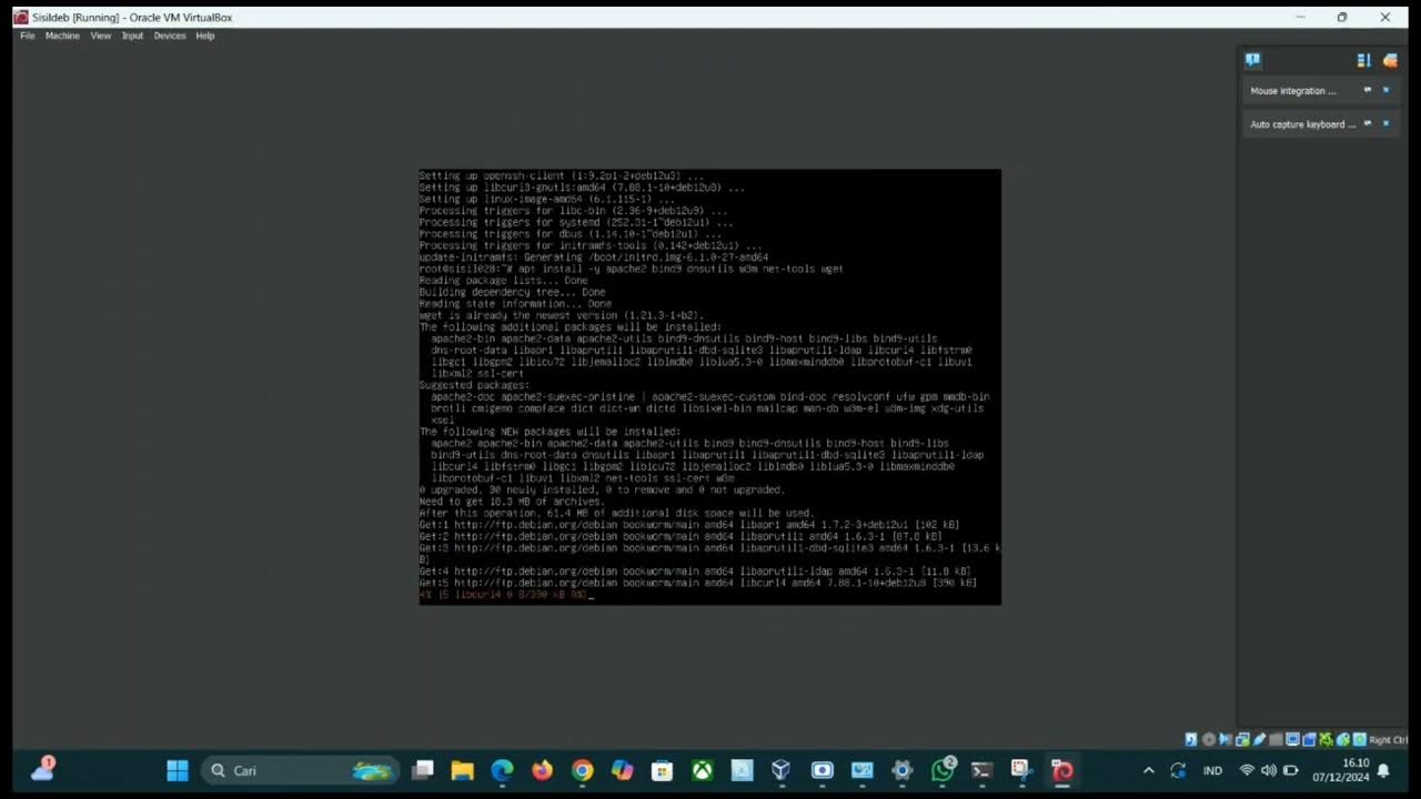 Debian 12 web server dan biodata, menggunakan ip domain dan sub domain - YouTube