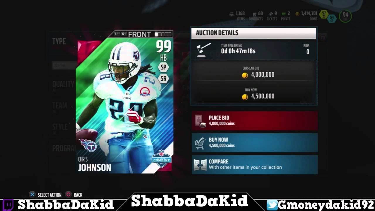 Combine Master Chris Johnson !! | Madden 16 Ultimate Team | - YouTube