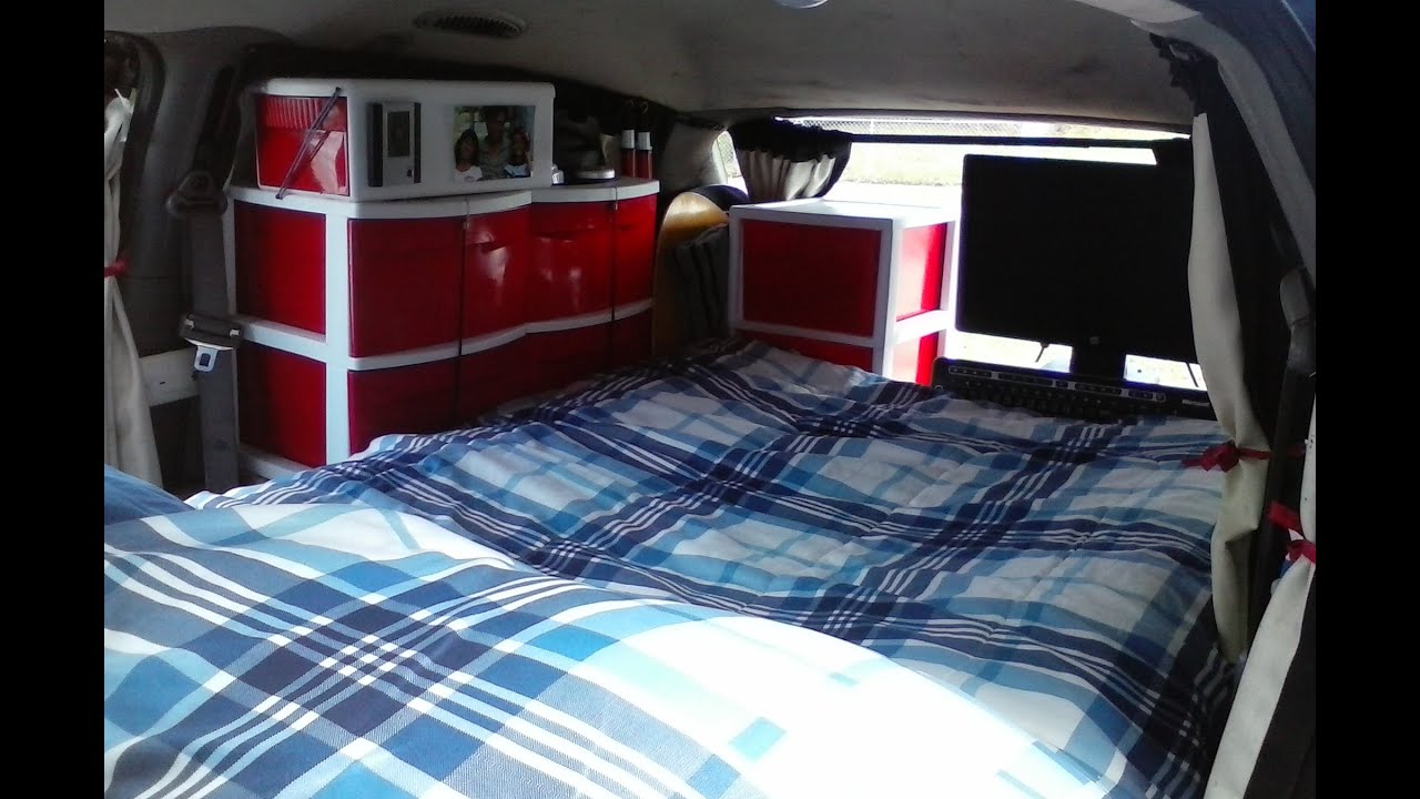 Van Tour Of Amazing Minivan Urban Stealth Camper E0009 - YouTube