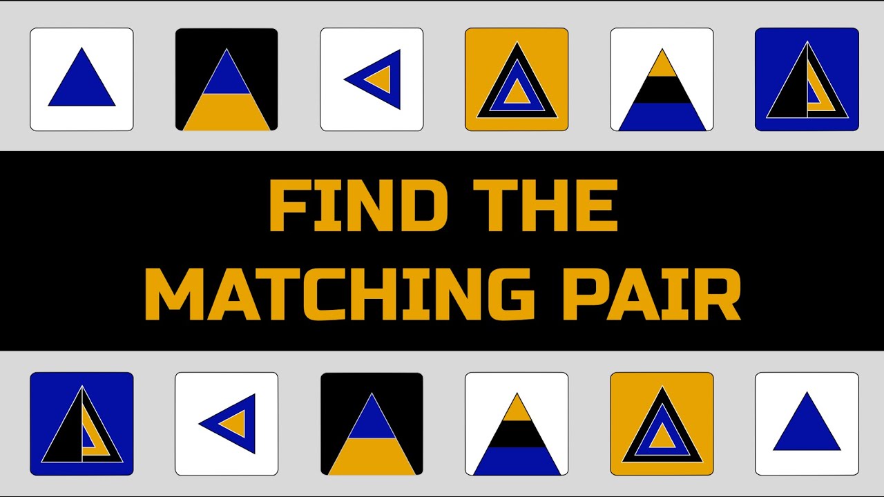 FIND THE MATCHING PAIR GAME #3 | Challenge yourself with this difficult ...