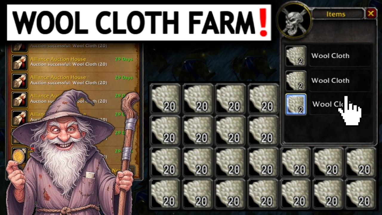 WoW Classic Wool Cloth Farm!💰BEST Locations | EXPLAINED IN UNDER 2 ...