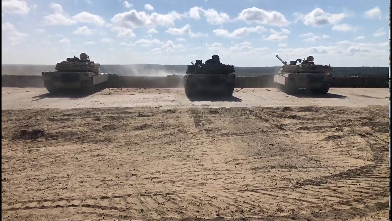 M1 Abrams Firing 120mm Main Gun - YouTube