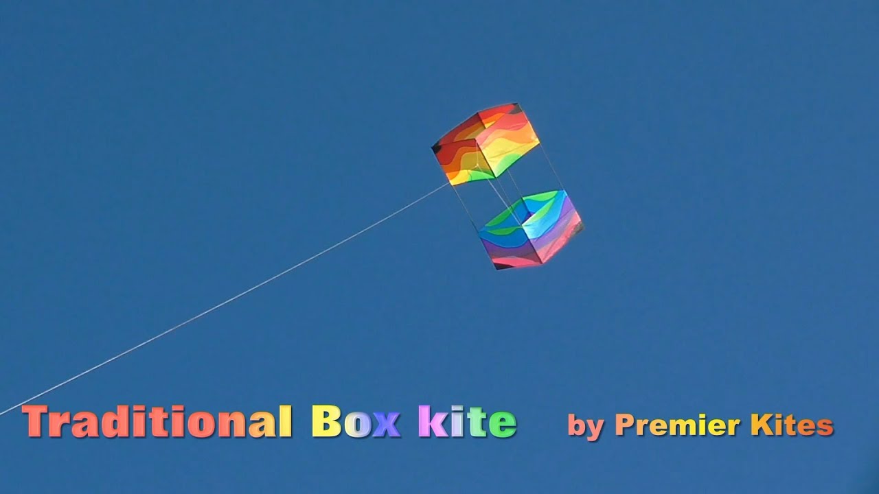 Wavy Rainbow Traditional Box kite - YouTube