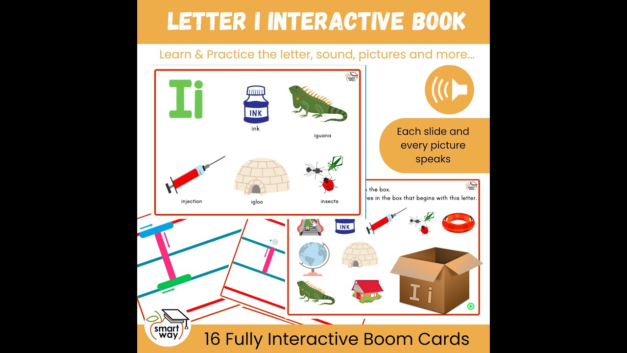 Interactive I book boom cards - YouTube