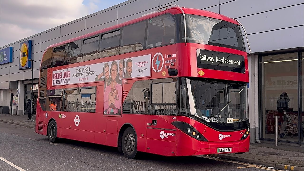 Elizabeth Line Rail Replacement Bus Service From Stratford to Romford ...