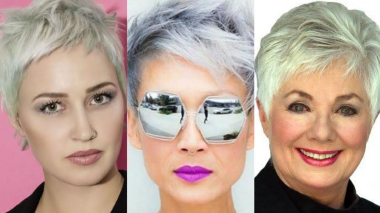 Silver Fine Pixie Haircut 😍Ideas 2022/Long Pixie-Bob With Choppy Pixie ...
