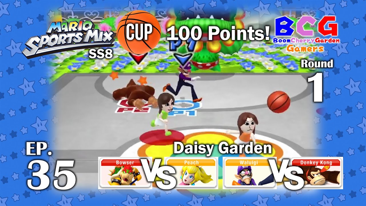 Mario Sports Mix Basketball SS8 (Cup) EP 35 Daisy Garden - Bowser-Peach ...