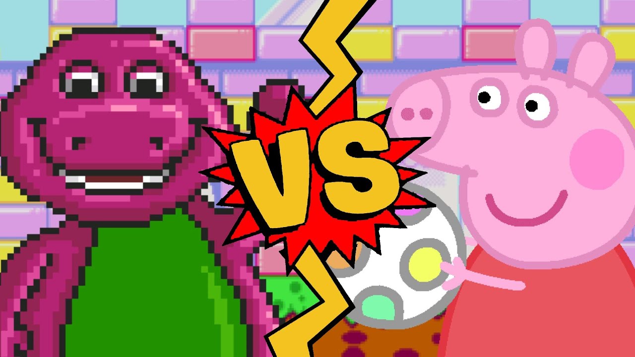 M.U.G.E.N Battles | Barney vs Peppa Pig | Barney & Friends vs Peppa Pig ...