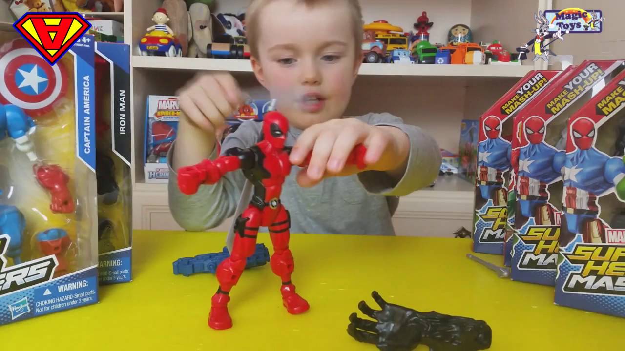 DEADPOOL VS SUPERMAN VS BATMAN VS SPIDERMAN, Super Hero Mashers ...