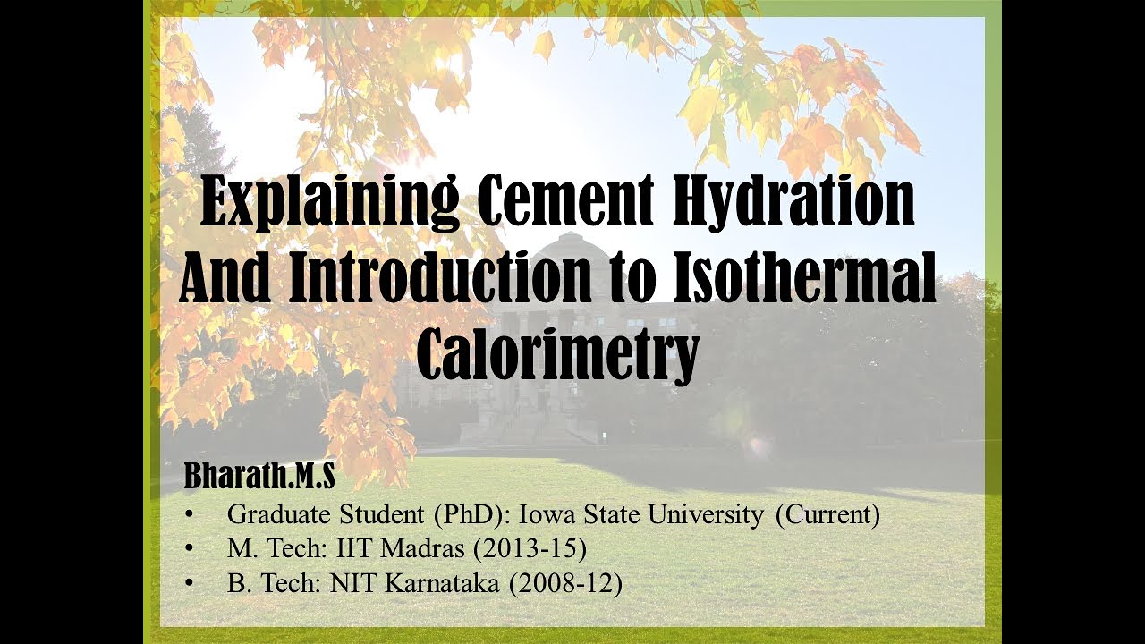 Explaining cement hydration reaction and introducing isothermal ...