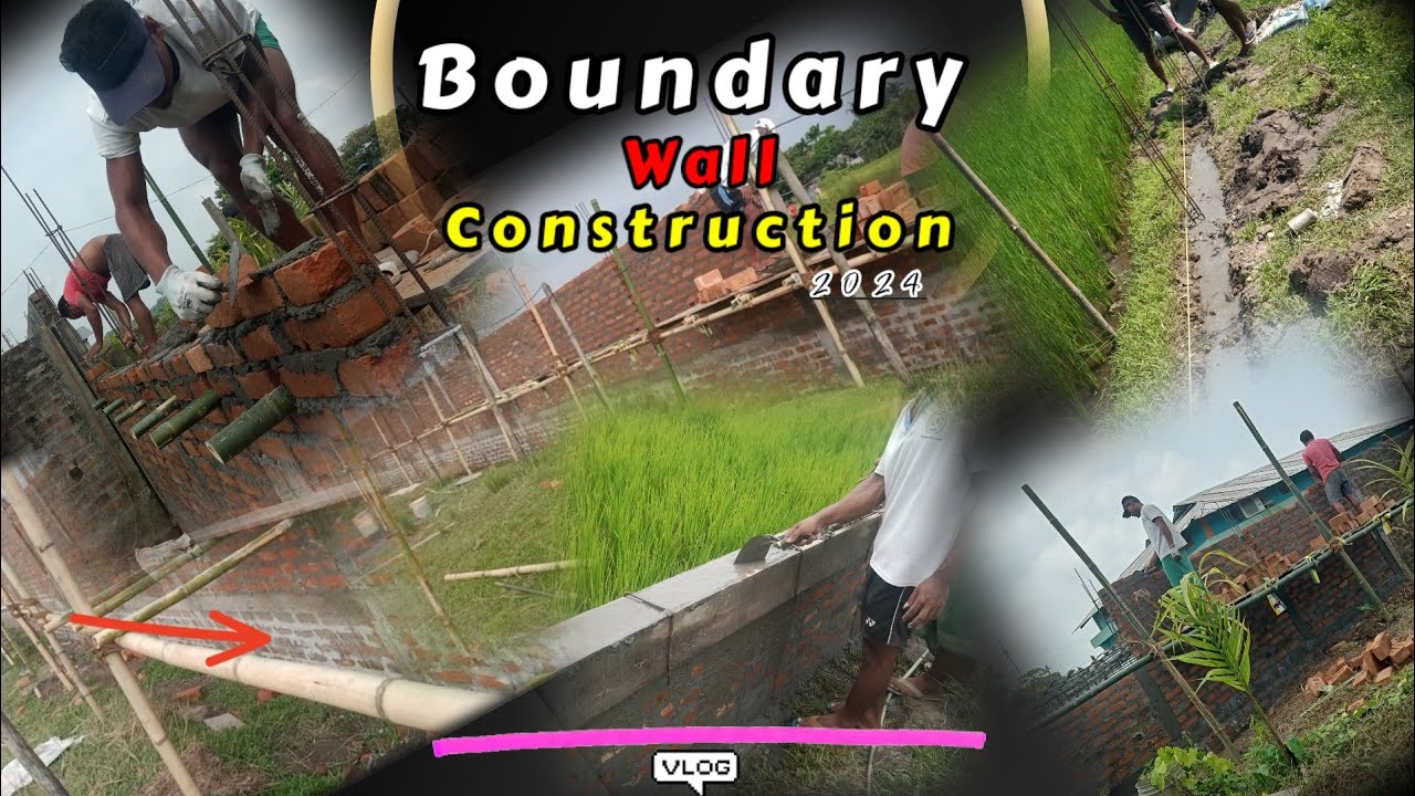 Boundary Wall Construction ll Home Boundary Wall ll How to Build Wall 🧱 ...