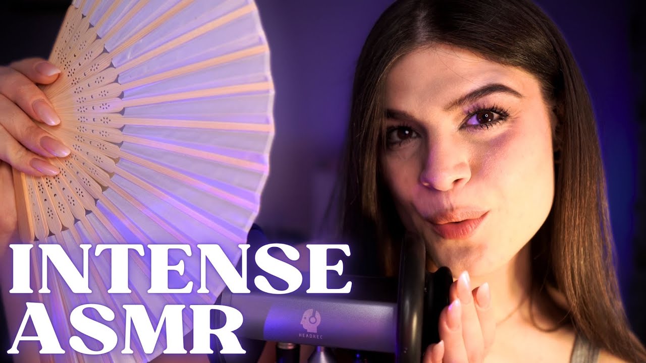 ASMR Echoed Tongue Fluttering & Ear Blowing + Visual Triggers (Waves sounds in backgrond 🌊 ...