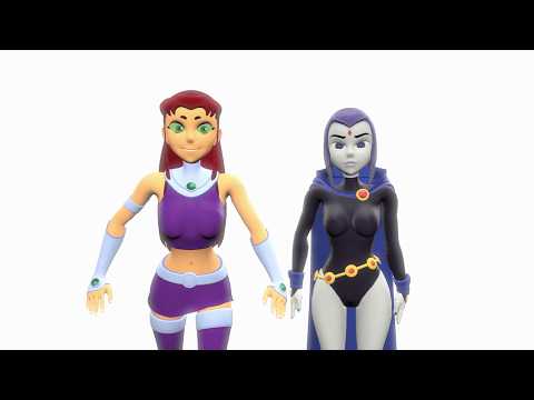 Starfire and Raven Hug You SFM