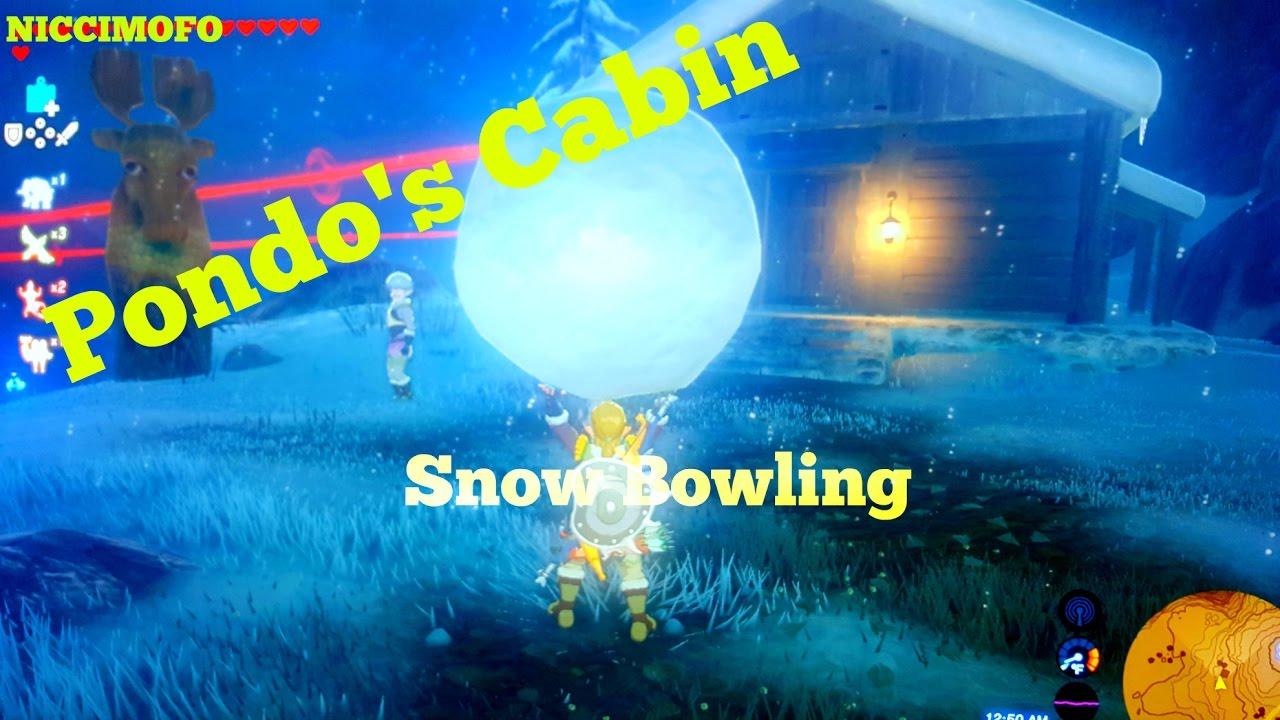 One Quick Way To Make Money In BOTW (Snow Bowling) @ Pondo's Cabin ...