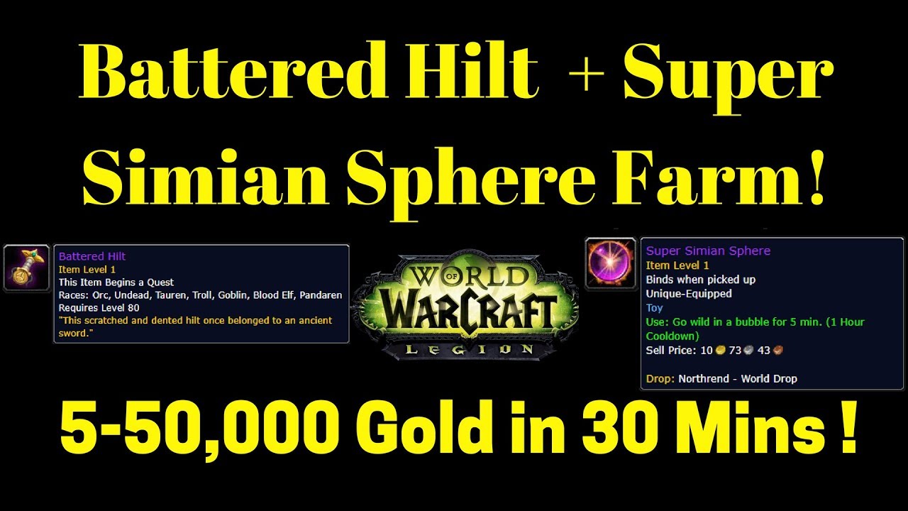 Battered Hilt + Super Simian Sphere Gold/Toy Farm 5-50k in 25 Mins ...