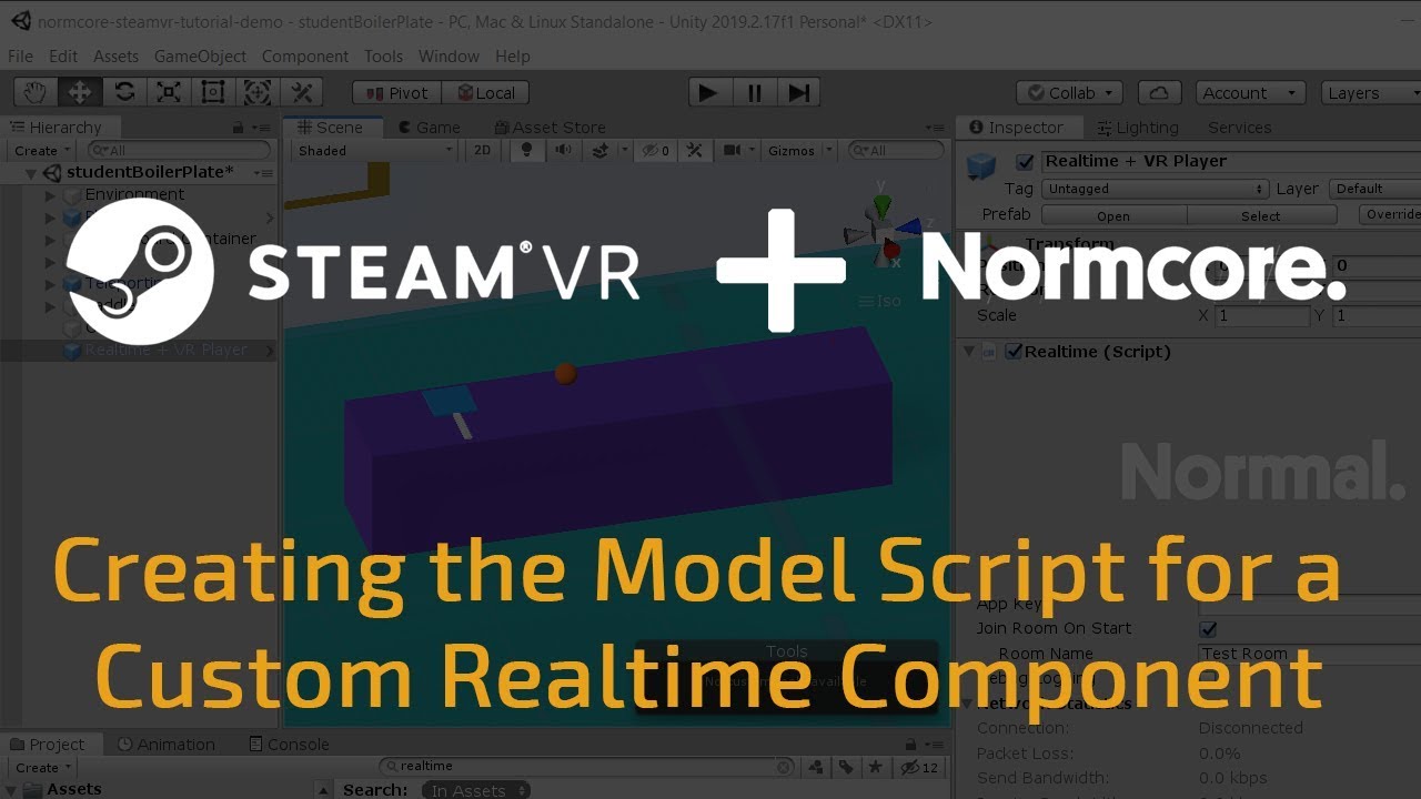 Part 4: Normcore and SteamVR Tutorial: Creating the Model Script for a Custom Realtime Component ...