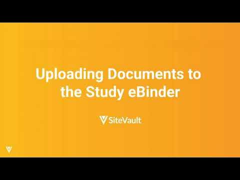 Uploading Documents to the Study eBinder - YouTube