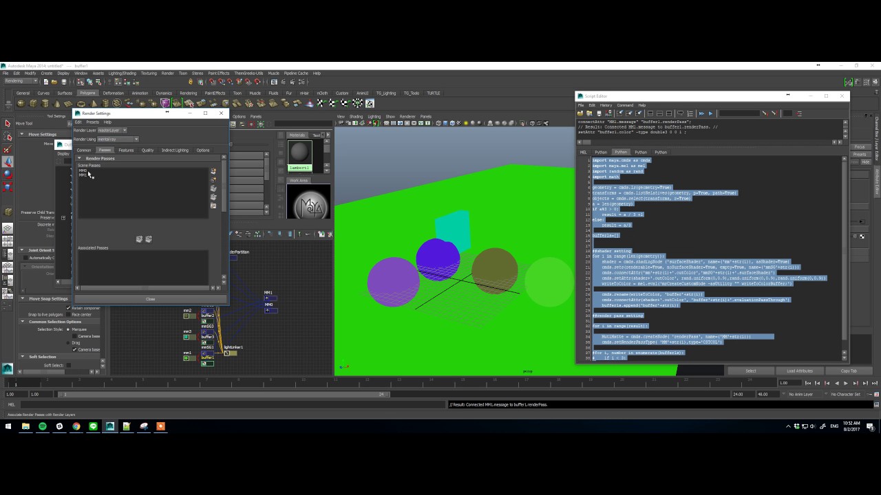 Mental Ray: Render matte passes to one EXR (Python Script) - YouTube