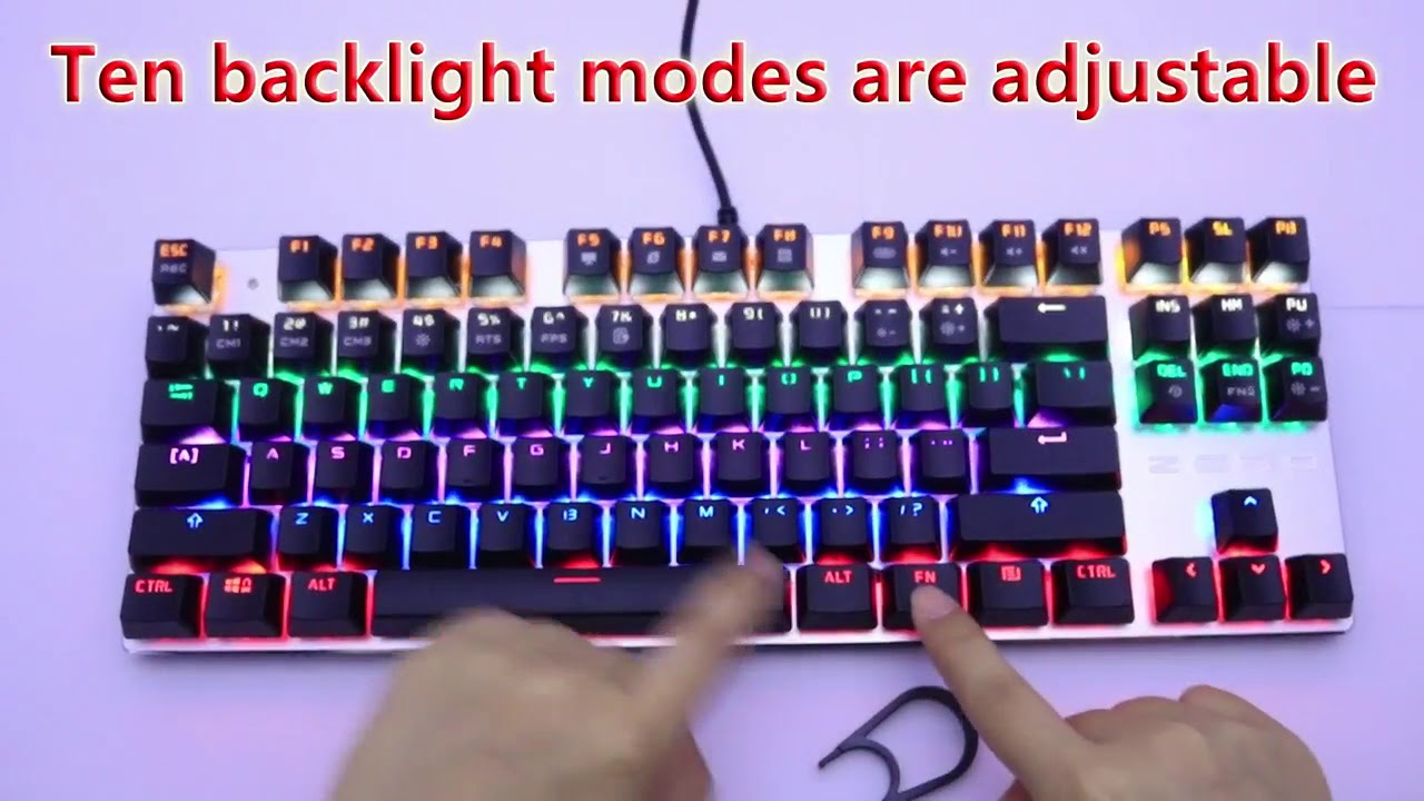 Metoo Edition Mechanical Keyboard 87 keys Blue Switch Gaming Keyboards ...