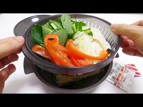 [Microwave Ramen Cooker] Steaming Veggies & Miso Ramen Together! Japanese Kitchen Gadget