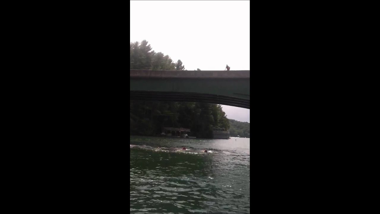 Lake Burton Bridge Jump - YouTube