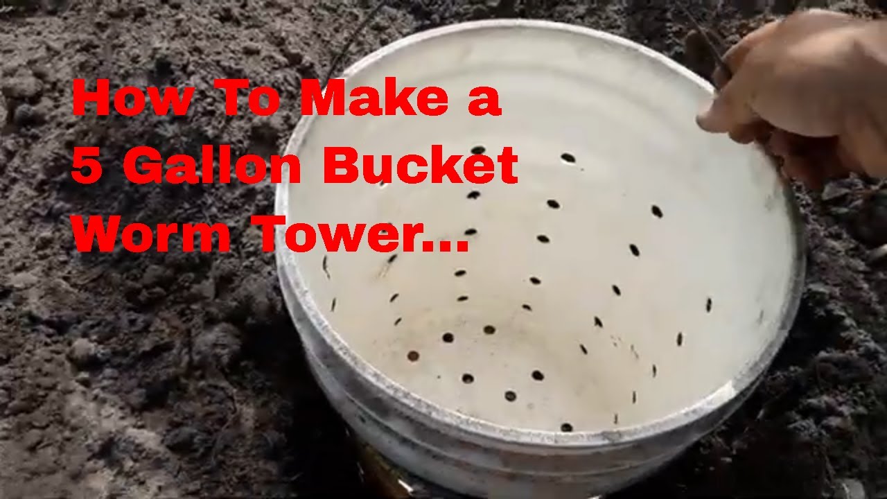 DIY / How to Make a 5 Gal. Bucket Worm Tower - YouTube