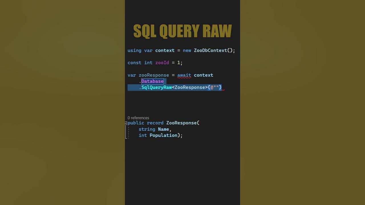 EF Core Raw SQL Queries Make Dapper Unnecessary #shorts - YouTube