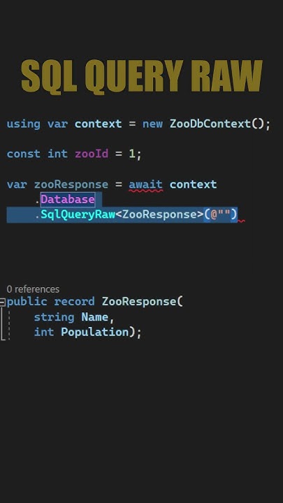 EF Core Raw SQL Queries Make Dapper Unnecessary #shorts - YouTube