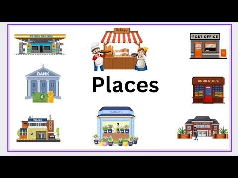 Building name in english vicabulary for kids || place name in english ...